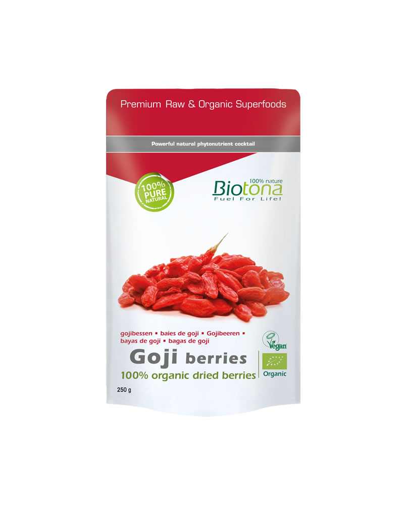 Biotona gedroogde Goji bessen (250gr) - Genees jezelf